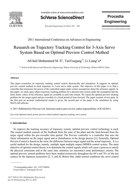 pdf research on trajectory tracking control for 3 axis servo system