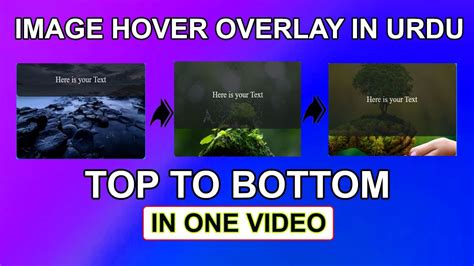 how to create image hover overlay slide from top to bottom in hindi