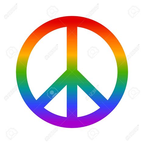 Rainbow Peace Sign Clip Art 9 Free Cliparts Download Images On