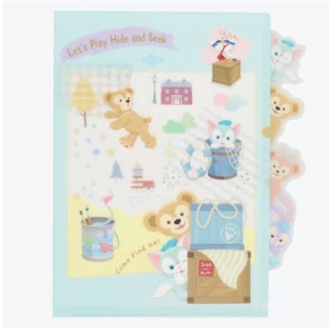 Pre Order Tokyo Disney Resort Clear File Folder Duffy And Friend Hide