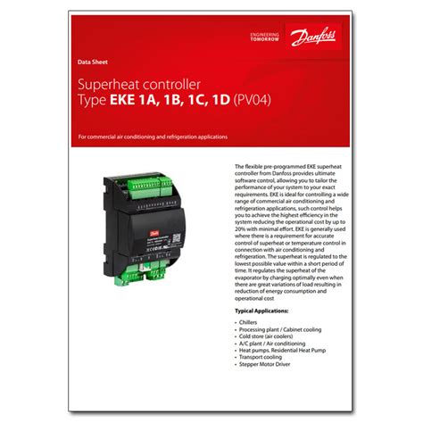 Hunter Liberty Corp Danfoss Eke 1 Series Cut Sheet Hunter Liberty Corporation