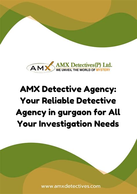 Ppt Amx Detective Agency Your Reliable Detective Agency In Gurgaon Powerpoint Presentation