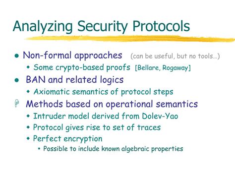 Ppt Analysis Of Security Protocols Iii Powerpoint Presentation
