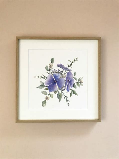 Aquarelle Composition Originale Inspirée Du Jardin Brin De Créa