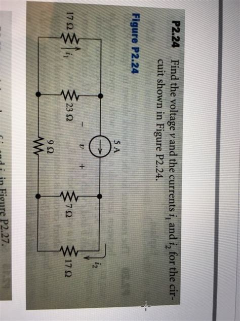 Solved Find The Voltage V And The Currents I And I For Chegg