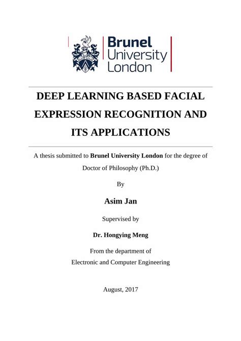 Pdf Deep Learning Based Facial Expression Recognition And Its Deep