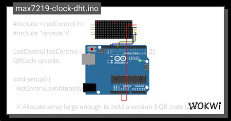 Max7219 Clock Dht Ino Wokwi ESP32 STM32 Arduino Simulator