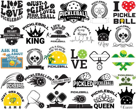 Pickleball Svg Bundle Pickleball Mama Svg Paddles I Love Pickleball