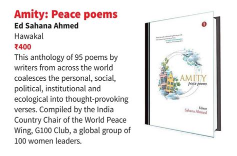 Sahana Ahmed On Linkedin ‘amity Peace Poems Showcased In The Book