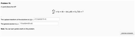 Solved Problem 10 1 Point Solve The Ivp 4y 8t Kn