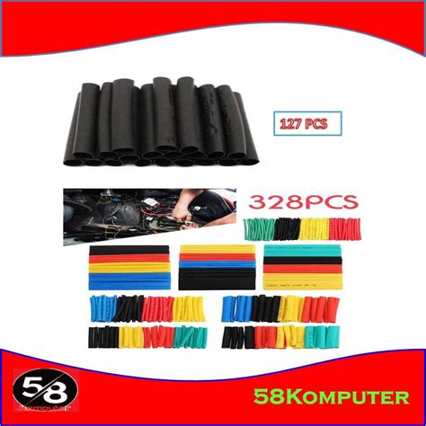 Jual Karet Bakar Penyambung Kabel Heat Shrink 328 Pcs Isolasi Bakar Penyambung Kabel Selang
