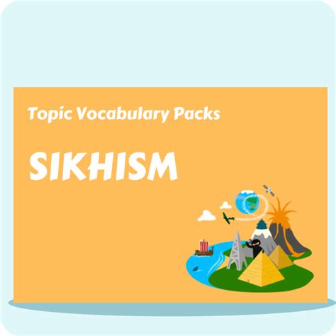 Sikhism Topic Vocabulary Pack Vocabulary Ninja