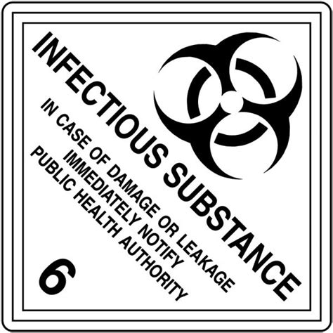 Medical Use Labels Infectious Substance Shipping Label 4 X 4