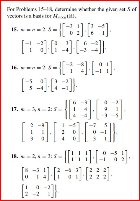 for problems 15 18 ﻿determine whether the given set