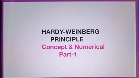 02 Hardy Weinberg Principle Numerical Neet12th Youtube