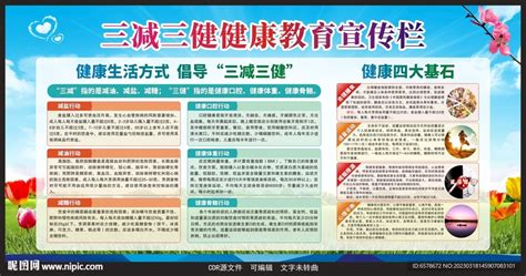 三减三健宣传栏设计图 展板模板 广告设计 设计图库 昵图网