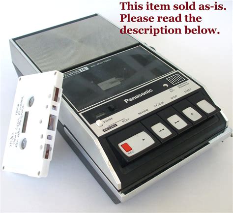 Vintage Tape Recorder Panasonic Portable Cassette As Is
