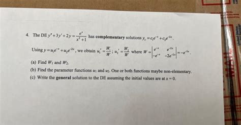 Solved The De Y Y Y X Et Bas Compleanentary Chegg