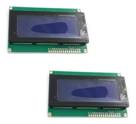 Kit 2x Pcs Display Lcd 20x4 Back Azul P Arduíno Frete Grátis