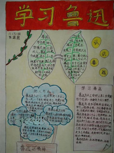 学习鲁迅手抄报 语文手抄报
