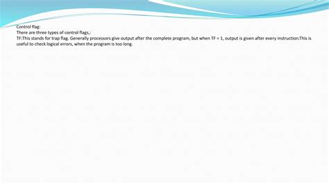 Flag Register In 8086 Pptx With The Notenot Pptx