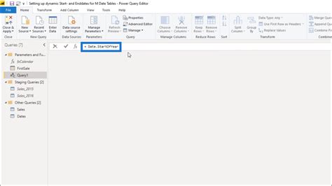 Setting Up A Dynamic Startdate And Enddate For Power Query Date Tables
