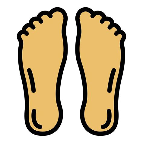 Feet Icon Color Outline Vector 15142980 Vector Art At Vecteezy