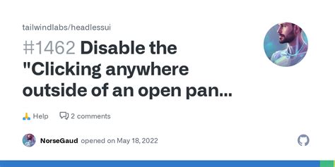 Disable The Clicking Anywhere Outside Of An Open Panel Will Close That Panel Tailwindlabs