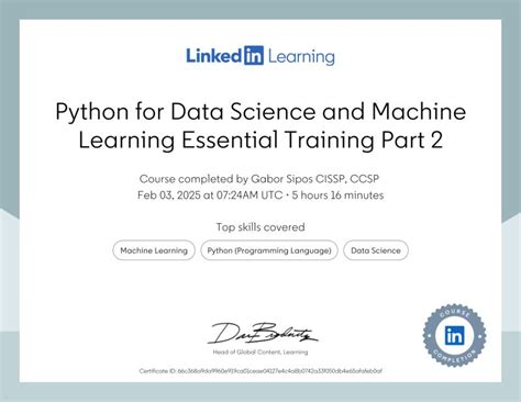 Just Finished The Course “python For Data Science And Machine Learning