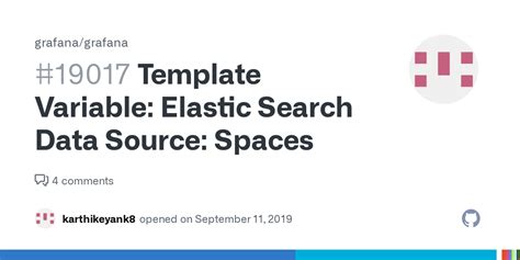 Template Variable Elastic Search Data Source Spaces · Issue 19017