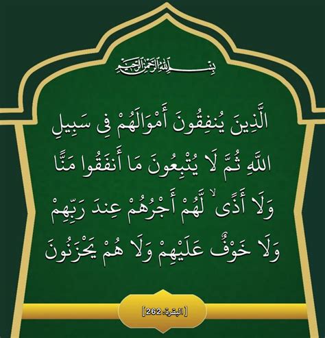 الَّذِينَ يُنفِقُونَ أَمْوَالَهُمْ فِي سَبِيلِ اللَّهِ ثُمَّ لَا