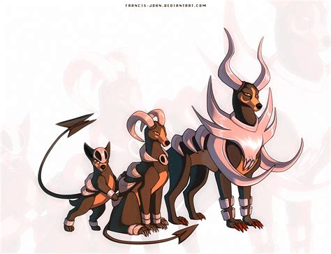 Mega Houndoom Houndoom And Houndour By Francis John On Deviantart