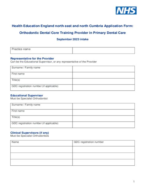 Fillable Online Madeinheene Hee Nhs New Orthodontic Dct In Primary Care
