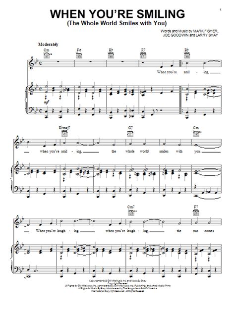 When Youre Smiling The Whole World Smiles With You Sheet Music Direct