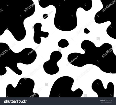Cow Pattern Vector Stock Vector Royalty Free 207256786 Shutterstock