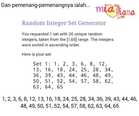 tutorial random integer set generator