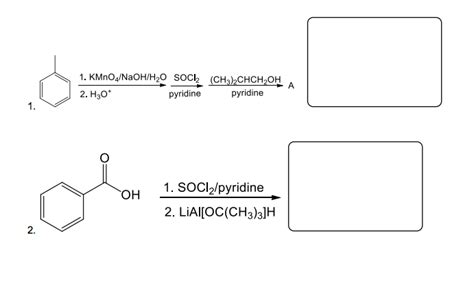 Solved 1 Kmno4 Naoh H2o Soc2 Ch32chch2oh 2 H3o Pyridine