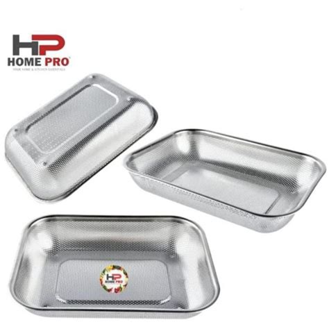 30x22cm Faceted Filter Tray Small Perforated Stainless Faceted Filter