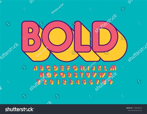 Vector Stylized Bold Font Alphabet Stock Vector Royalty Free