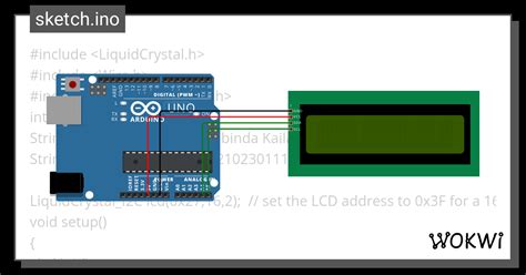 Flowing Characters Lcd Copy Wokwi Esp32 Stm32 Arduino Simulator