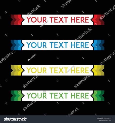 Banner Set Text Box Title Box Stock Vector Royalty Free Shutterstock