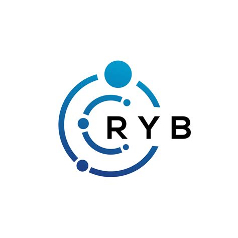 Ryb Letter Technology Logo Design On White Background Ryb Creative