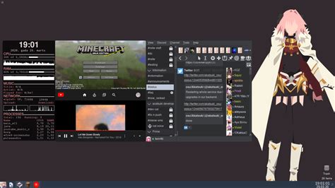 [kde Kwin] Custom Built Youtube Music Ripcord Unixporn