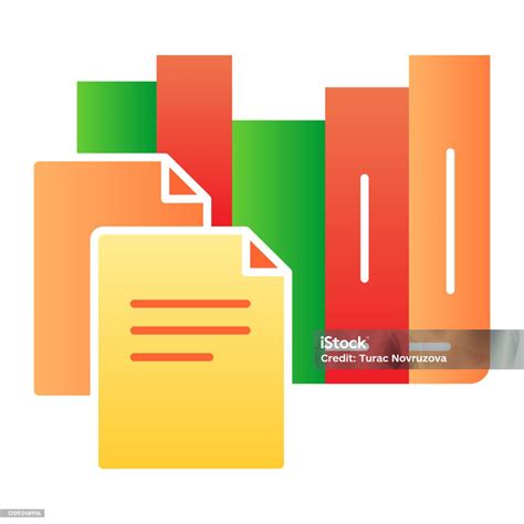 Папки Binder Плоский Значок Иллюстрация Вектора Архивного Архива Офиса