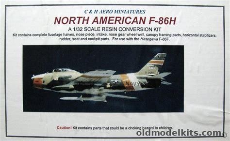 Candh 1 32 North American F 86h 1 32 Conversion Kit With F 86h Decals Usaf Mass Air Guard 101st