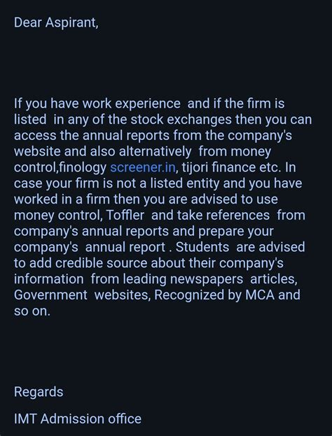 Imt Application Issue Regarding Annual Turnover Report Rcatpreparation