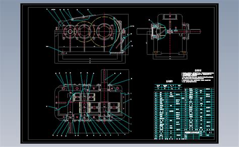 0042 带式运输机传动装置（二级圆柱齿轮减速器）autocad 2004模型图纸下载 懒石网
