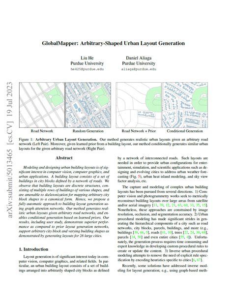 Globalmapper Arbitrary Shaped Urban Layout Generation