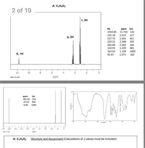Solved What Is The J Value Of An H NMR Of1 C3H6O22 Chegg Com