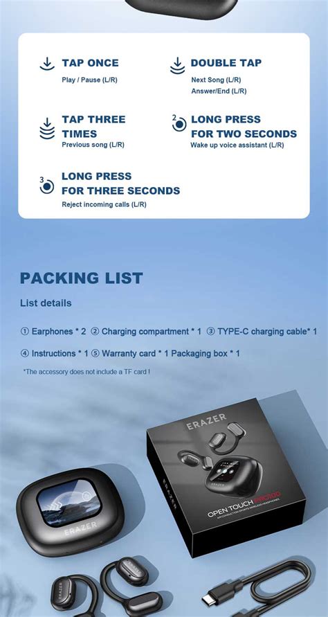 Lenovo ERAZER XP Wireless Bluetooth Earphone With Touch Screen Display Bluetooth Earbuds